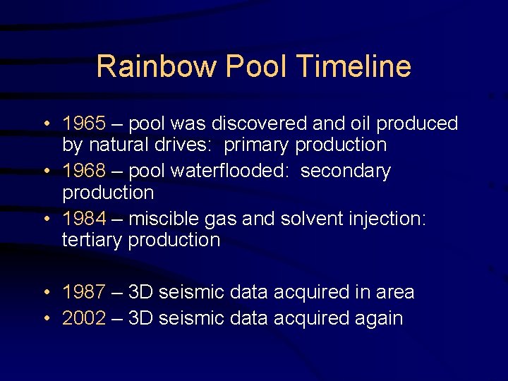 Monitoring fluid injection using timelapse analysis a Rainbow