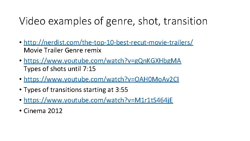 Comm 2302 2 10 18 16 Video examples