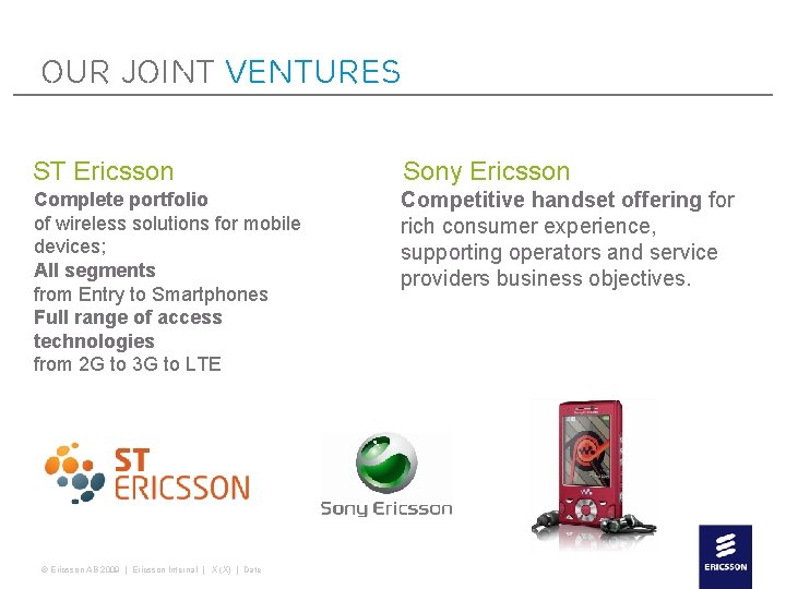 THE ERICSSON GROUP agenda Ericsson in the world