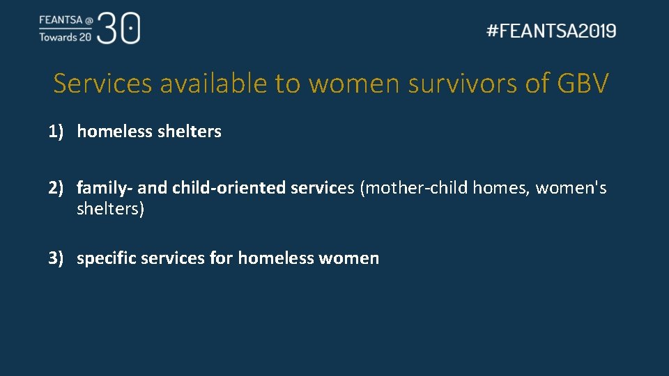 Improving support for women survivors of genderbased violence