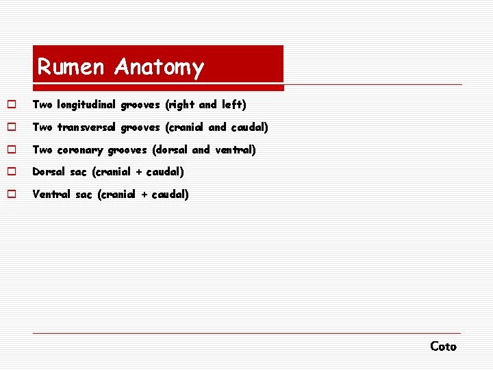 The Stomach Gaster Ventriculus o The Stomach is