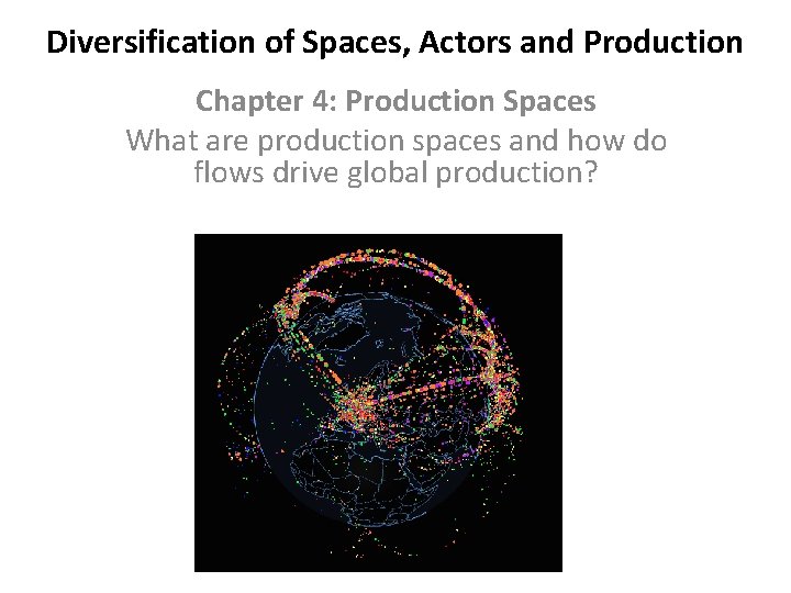 Diversification Of Spaces Actors And Production Chapter 4