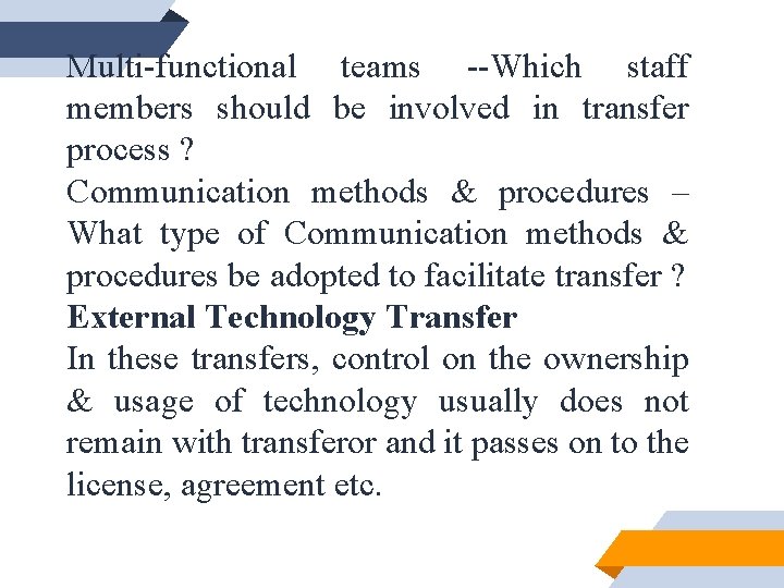 Transfer Of Technology in Research Project By Dr