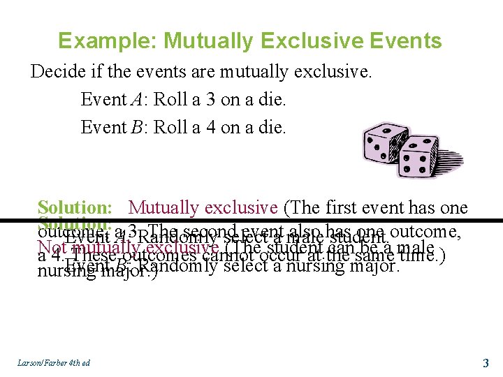 Section 3 3 Objectives Addition Rule Determine if