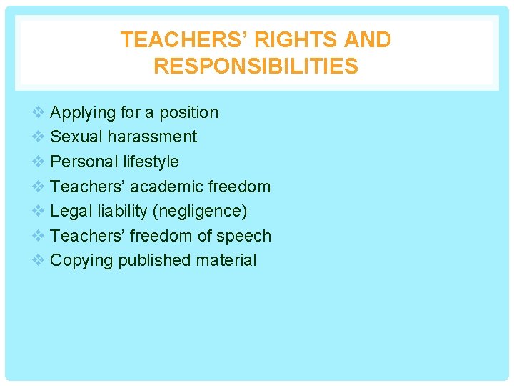 SCHOOL LAW AND ETHICS AMANDA BARON ANABEL GONZALEZ