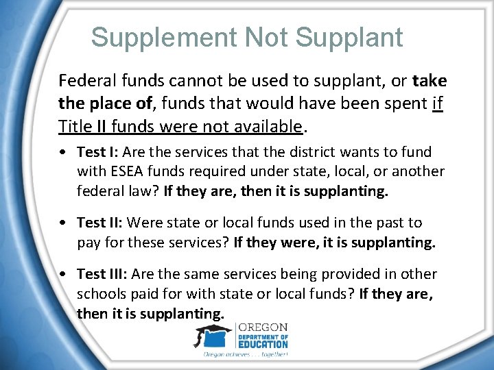Title II Part A Building Systems of Support