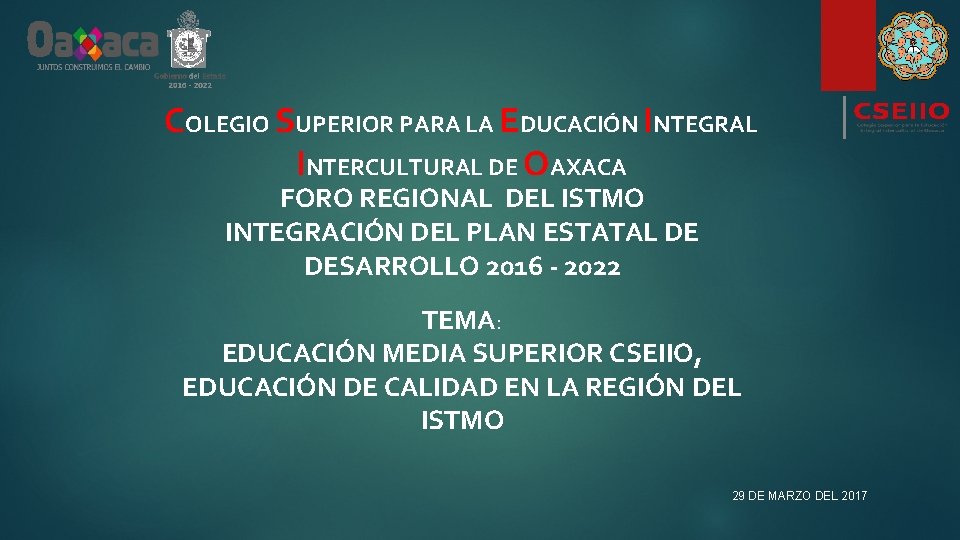 COLEGIO SUPERIOR PARA LA EDUCACIN INTEGRAL INTERCULTURAL DE