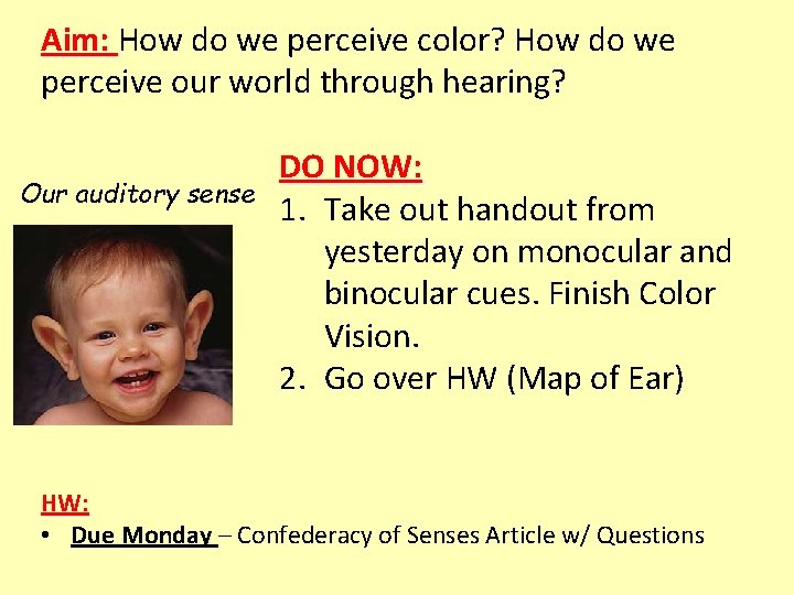 Aim How do we perceive color How do