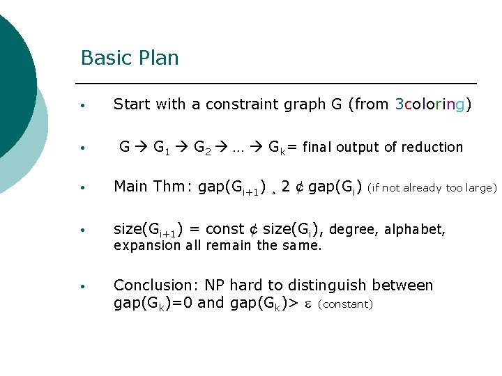 The PCP Theorem via gap amplification Irit Dinur