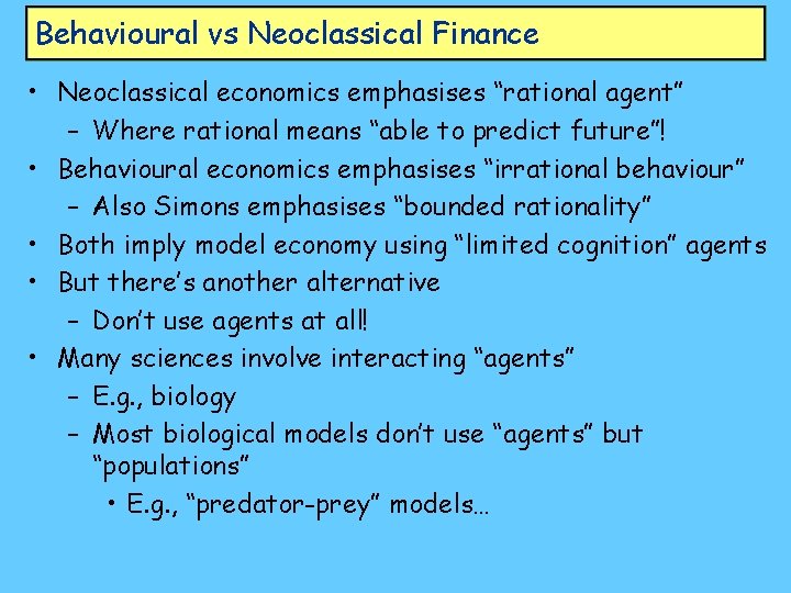 Behavioural Finance Lecture 07 Part 1 Behavioural Finance