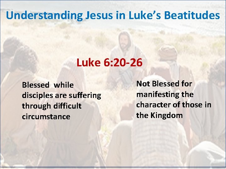 Understanding Jesus in Lukes Beatitudes Luke 6 20