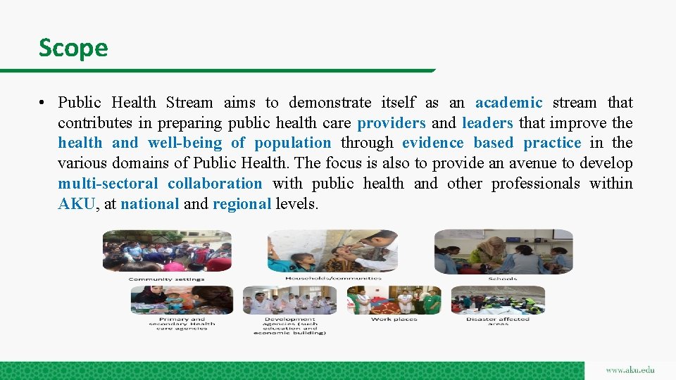 School of Nursing and Midwifery Public Health Stream