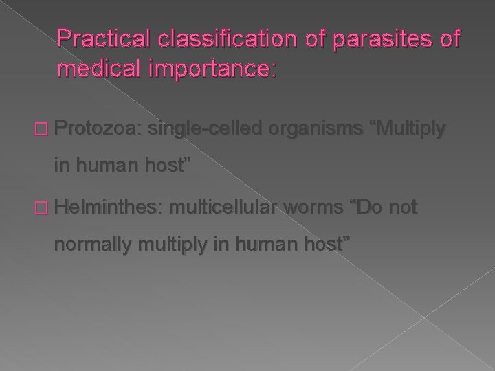 INTRODUCTION TO PARASITOLOGY and Lab Safety Common terminology