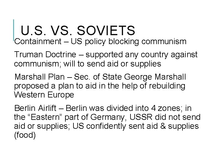 COLD WAR 1945 1989 WAR War between Soviets