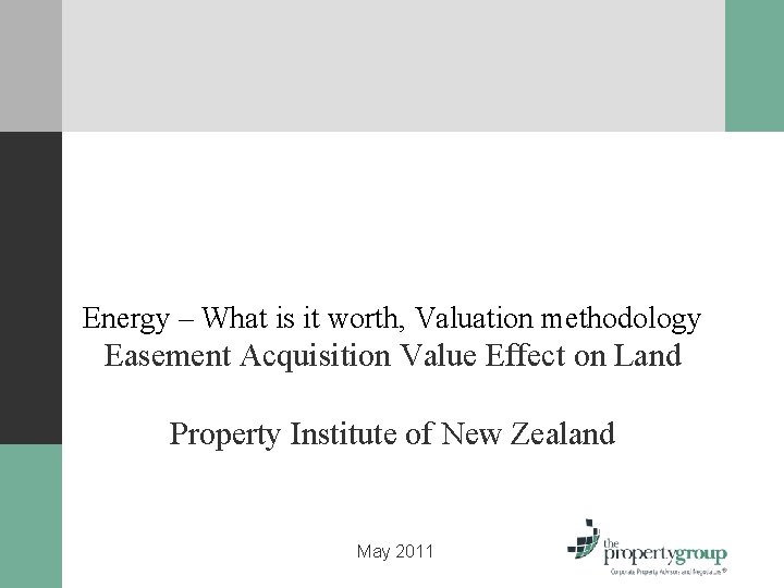 Energy What is it worth Valuation methodology Easement