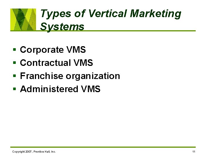 Chapter 10 Marketing Channels and Supply Chain Management