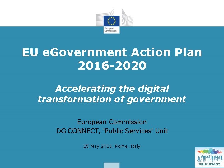EU e Government Action Plan 2016 2020 Accelerating