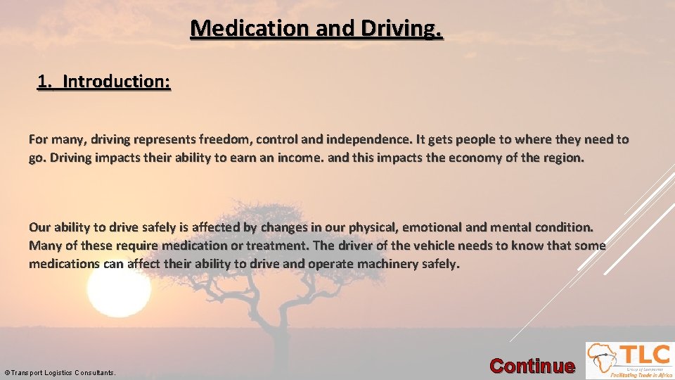 Medication and Driving By Leon Swanepoel Transport Logistics