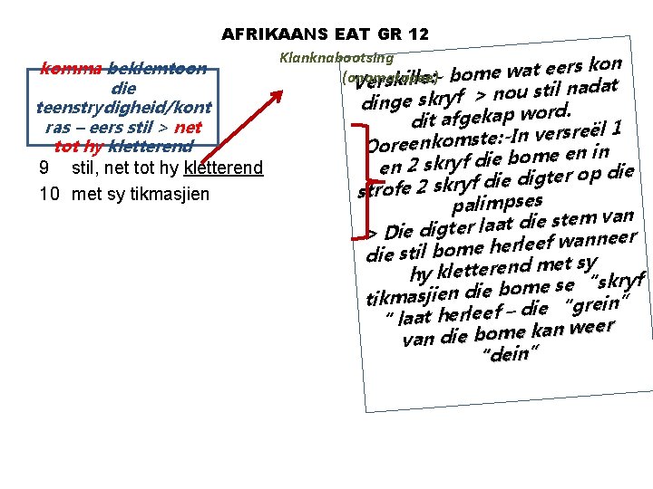 AFRIKAANS EAT GR 12 Palimpses Johann de Lange