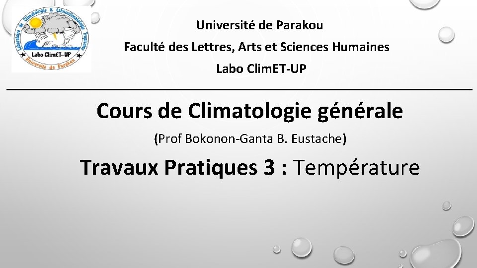 Universit de Parakou Facult des Lettres Arts et