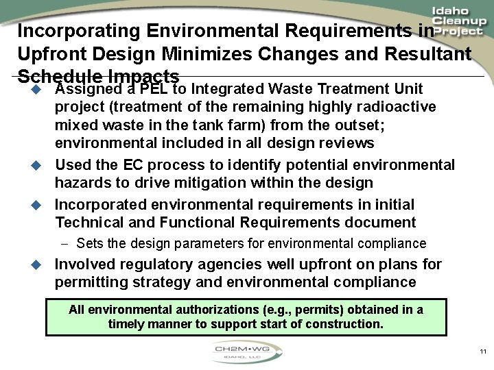 Integrating Environmental Requirements into a Project LifeCycle Kliss