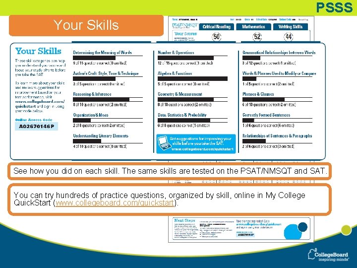 PSSS 4 Major Parts of Your PSSS Results