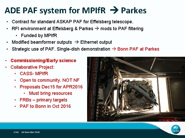 Technologies for Radio Astronomy CSIRO Astronomy and Space