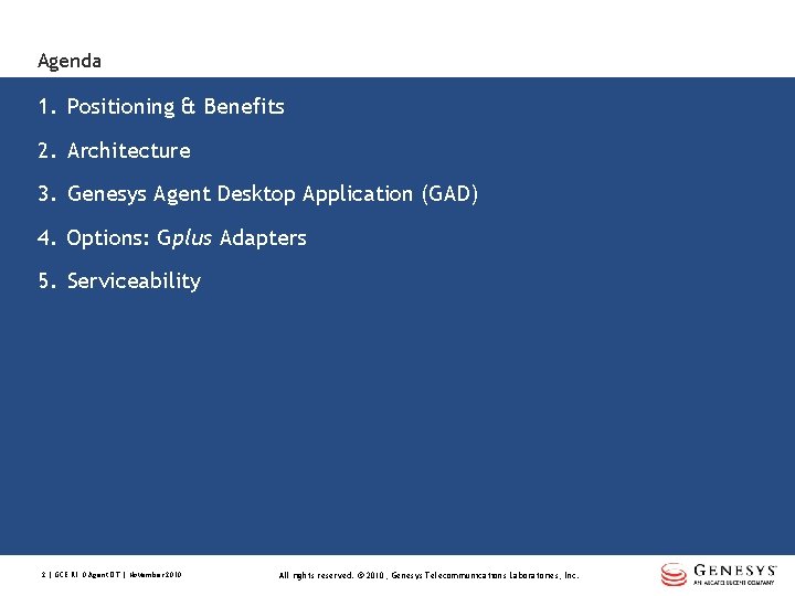 Genesys Compact Edition OXE SIP Agent Desktop PC
