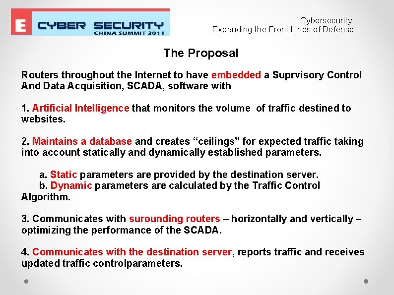 Cybersecurity Expanding the Front Lines of Defense Dr