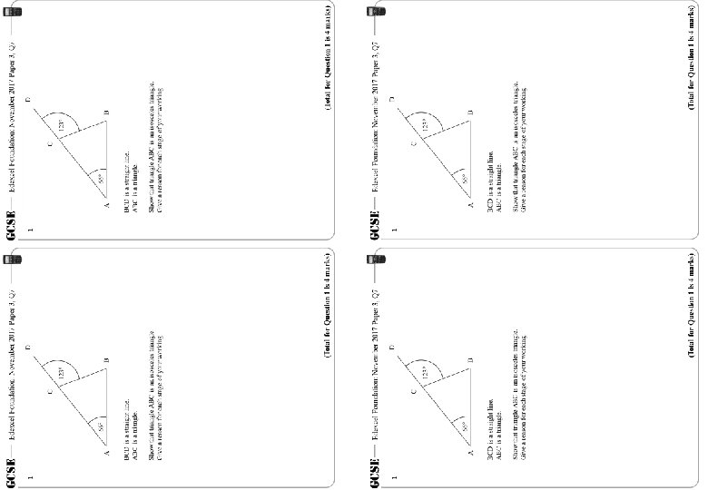 Angle Facts Foundation GCSE Questions These questions are