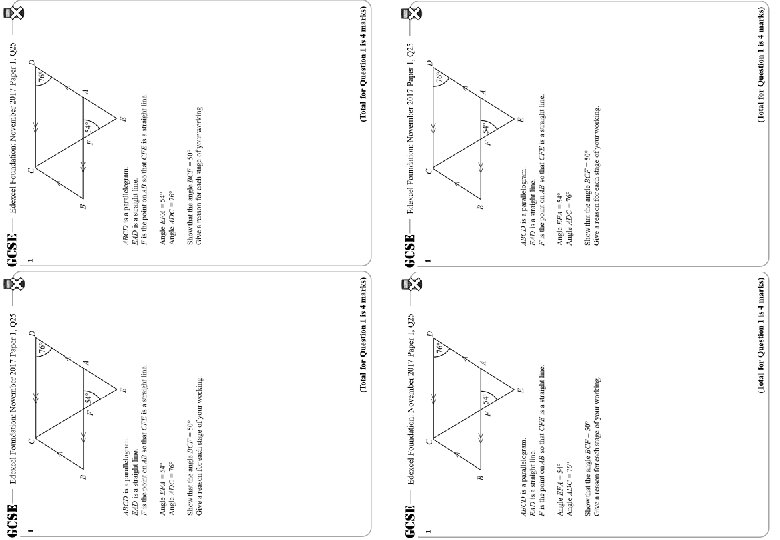 Angle Facts Foundation GCSE Questions These questions are