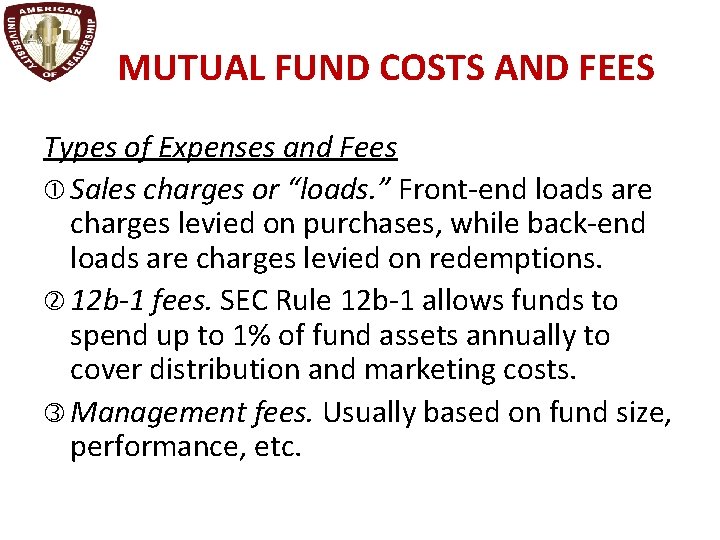 CHAPTER 4 FUNDAMENTALS OF INVESTMENT MANAGEMENT Zoubida SAMLAL