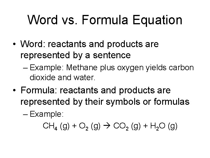 Chemical Equations and Reactions Chapter 8 Chemical Reactions