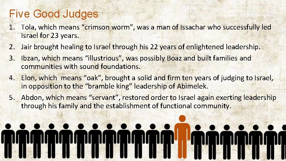 After the time of Abimelek a man of