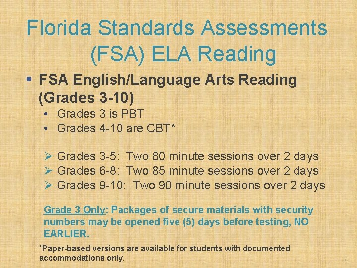 Monitor Training Spring 2017 Assessments Purpose of Monitoring