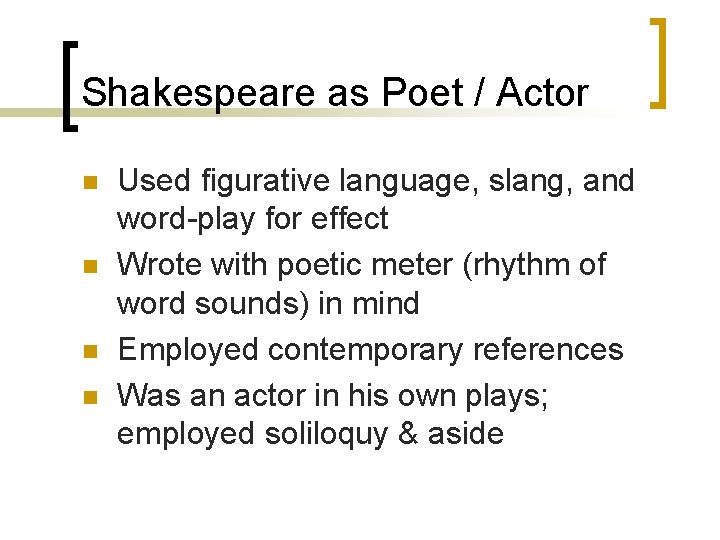 Shakespeares Language A preKing Lear Primer Shakespeares Language