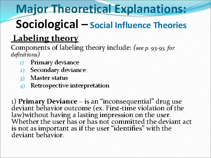 Explaining Drug Use and Abuse Chapter 2 PPT