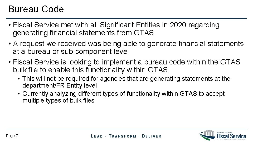 GTAS Updates Alex Abshire April 2021 Utilizing GTAS