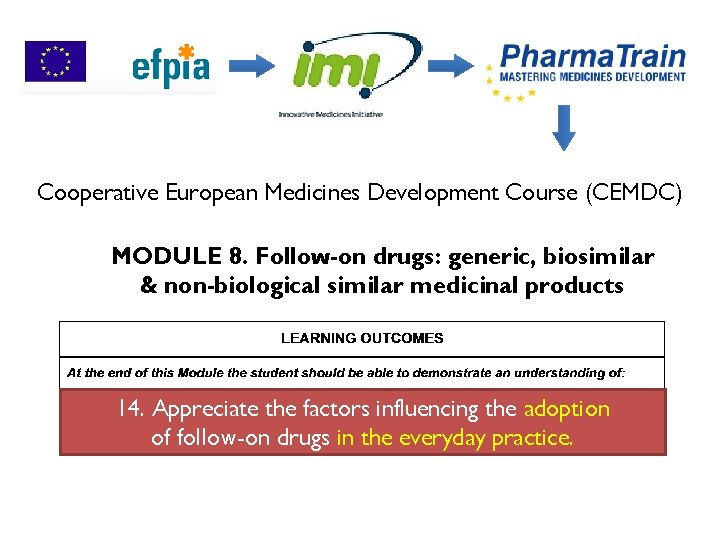 Cooperative European Medicines Development Course CEMDC MODULE 8