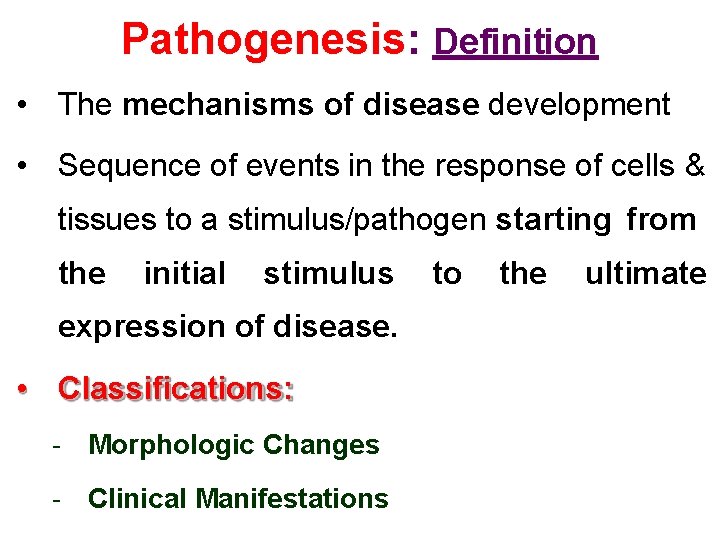 Introduction to Pathology AlQuds University Faculty of Medicine