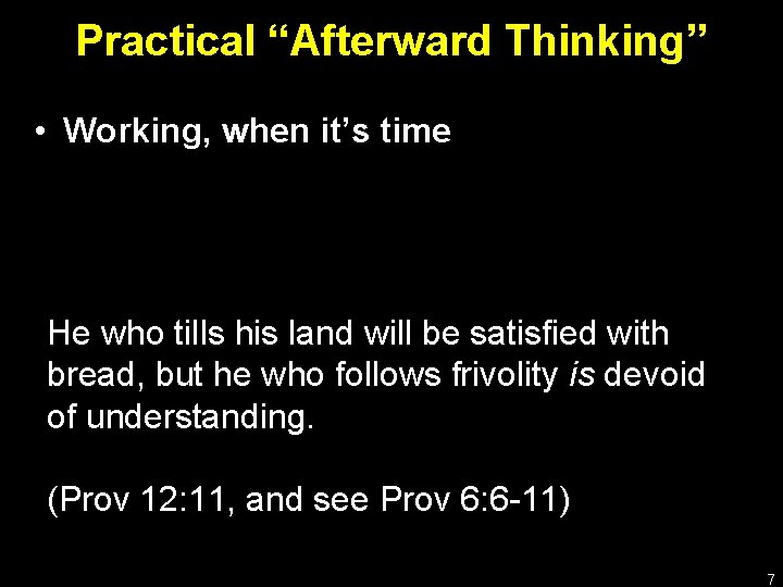 Afterward Afterward it yields the peaceable fruit of