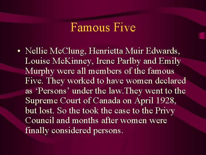 Womens Suffrage 1977 Canadian Human Rights Act prohibits
