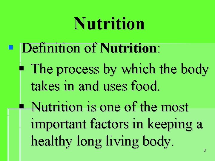 Nutrition Your Health 1 Bell Ringer 1 Watch