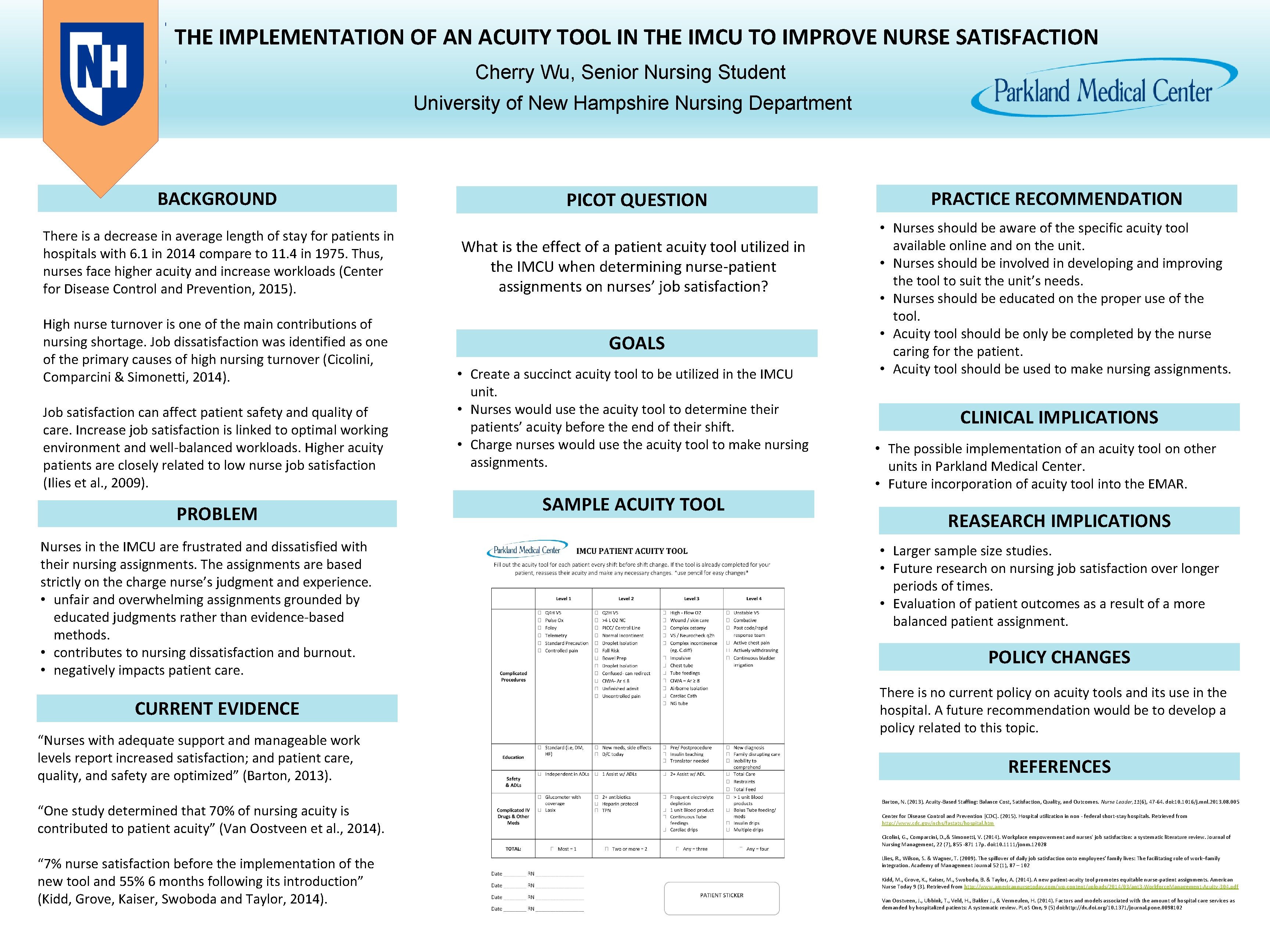 THE IMPLEMENTATION OF AN ACUITY TOOL IN THE