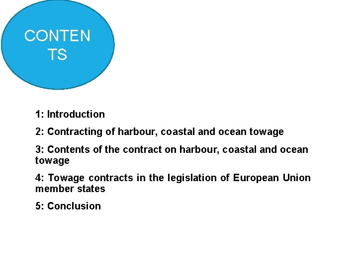 DIFFERENCES IN CONTRACTING OF HARBOUR COASTAL AND OCEAN