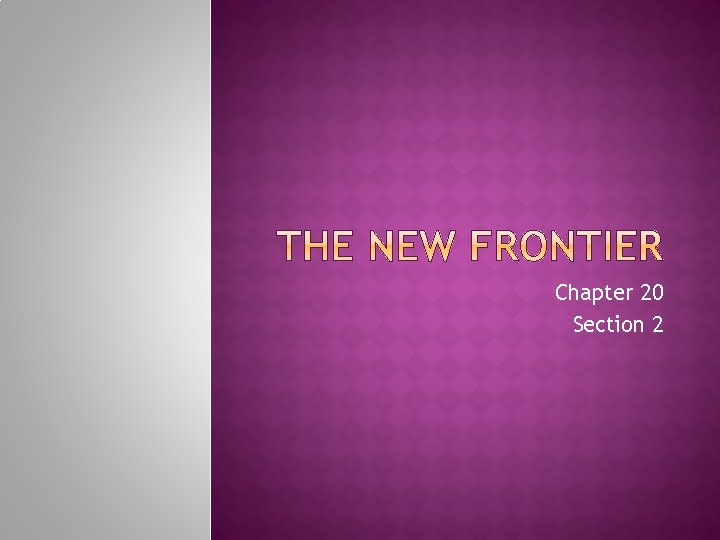 Chapter 20 Section 2 Addressing poverty Peace Corps