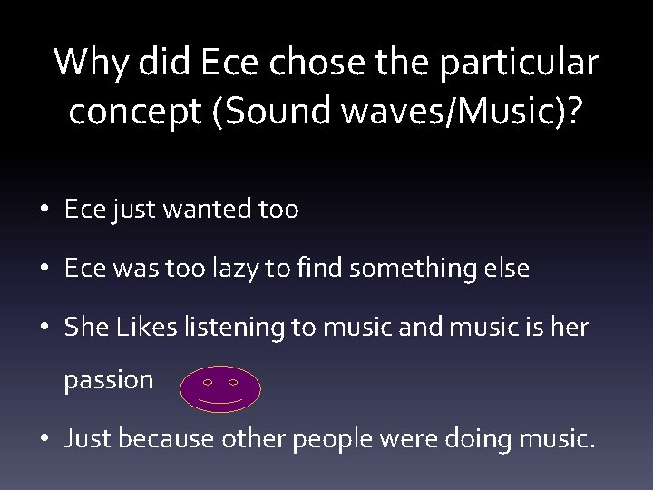 Music Sound waves By Ece Yakupoglu I chose