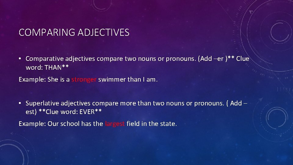 ADJECTIVES WHAT ARE ADJECTIVES Adjectives are words that