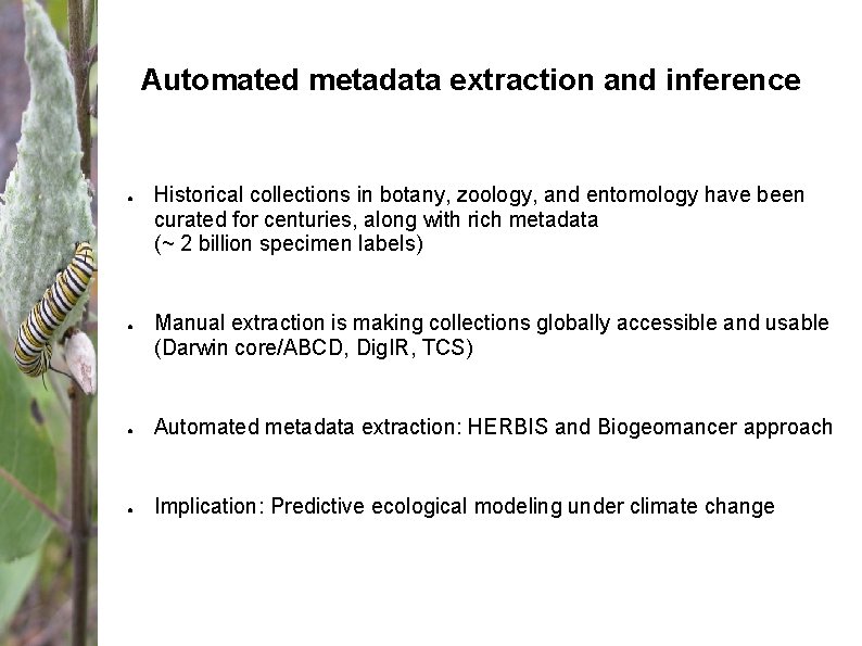 Graduate Curriculum for Biological Information Specialists A Key