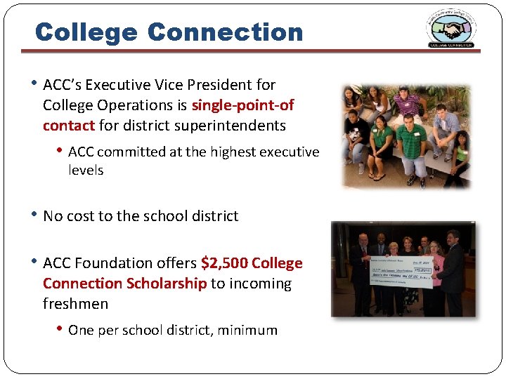 College Connection Removing Barriers Improving Access Innovations 2010